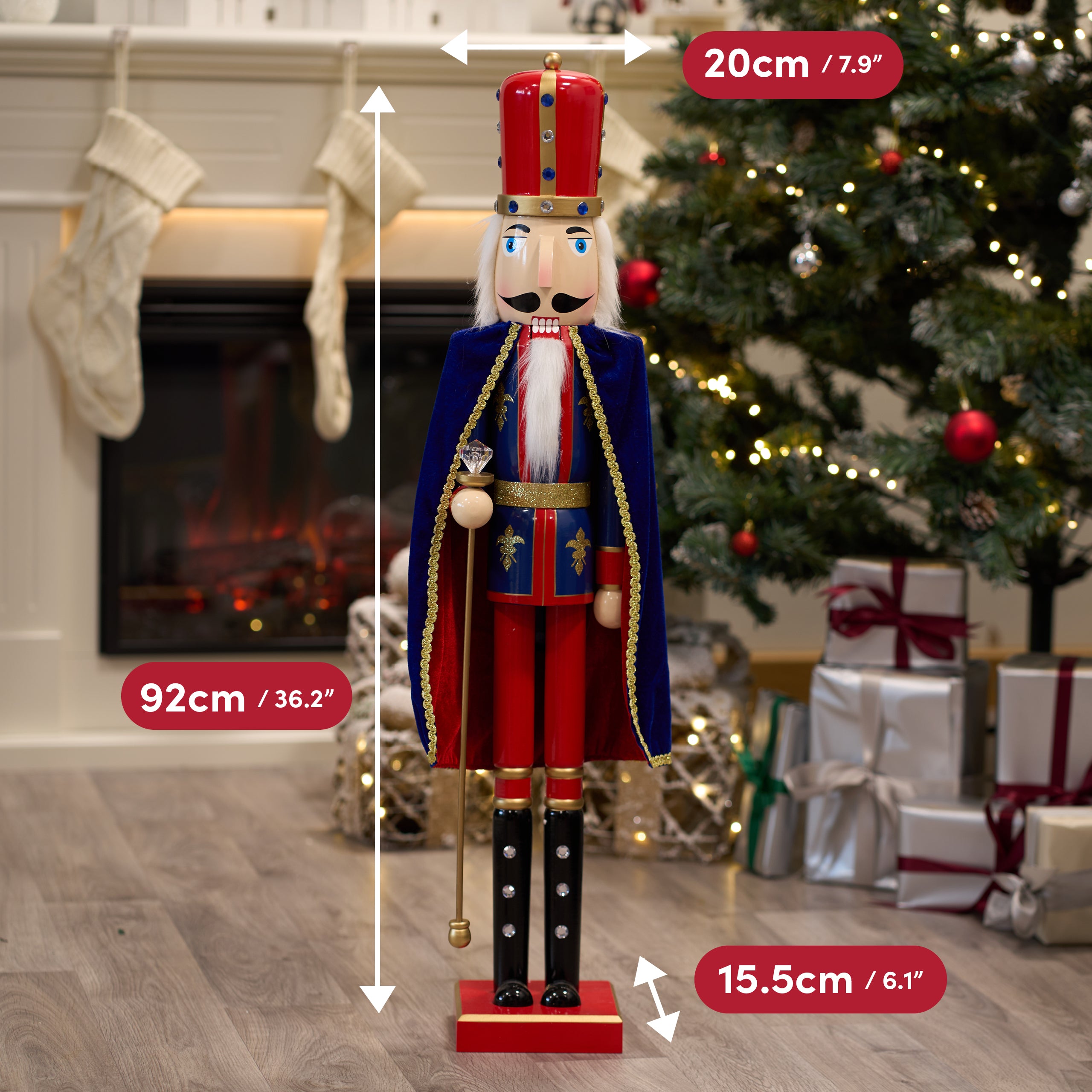 Hand-Painted Wooden Nutcracker Soldiers - Christmas Decorations
